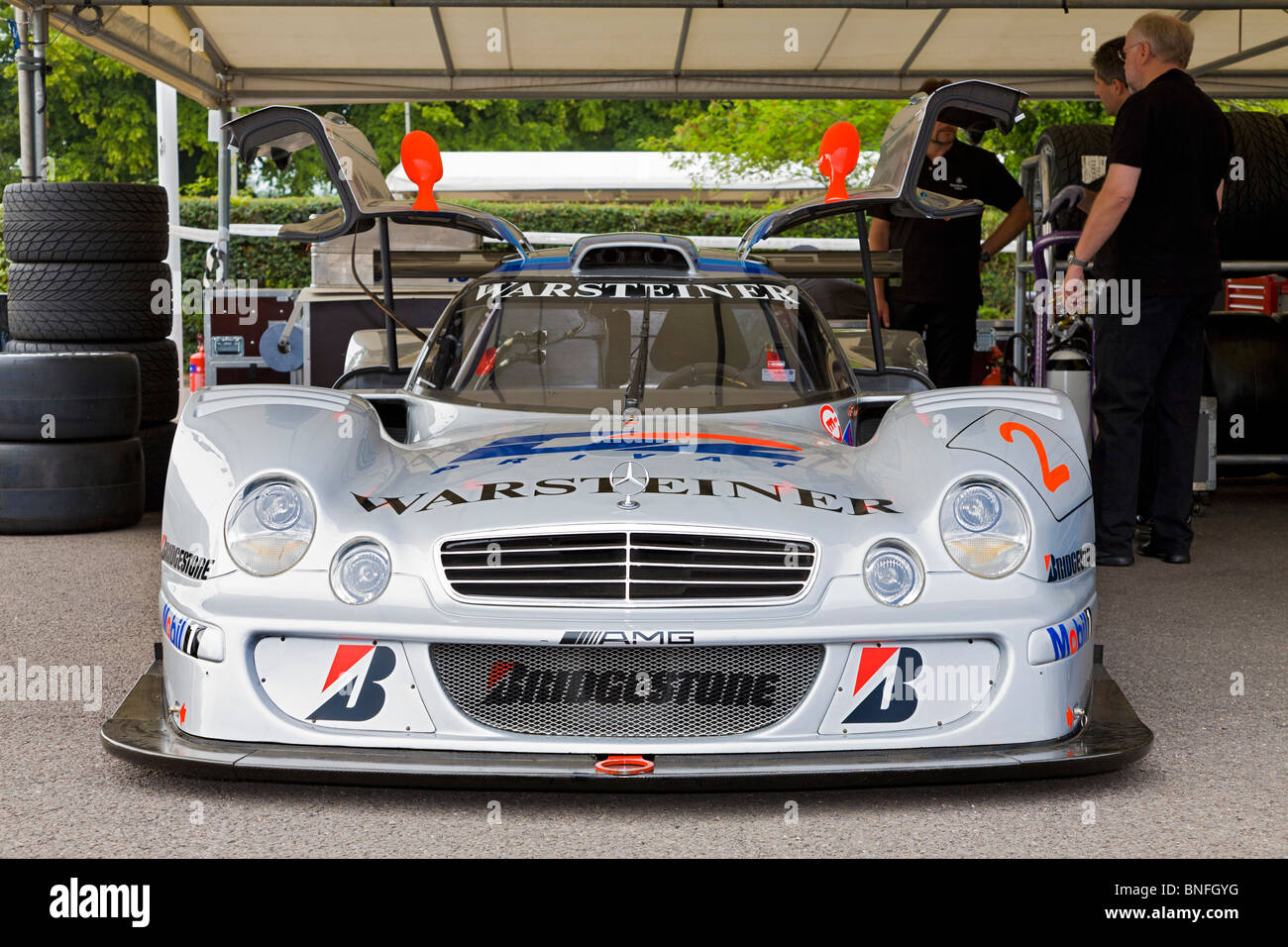 1998 Mercedes-Benz CLK LM in the paddock at the 2010 Goodwood Festival ...