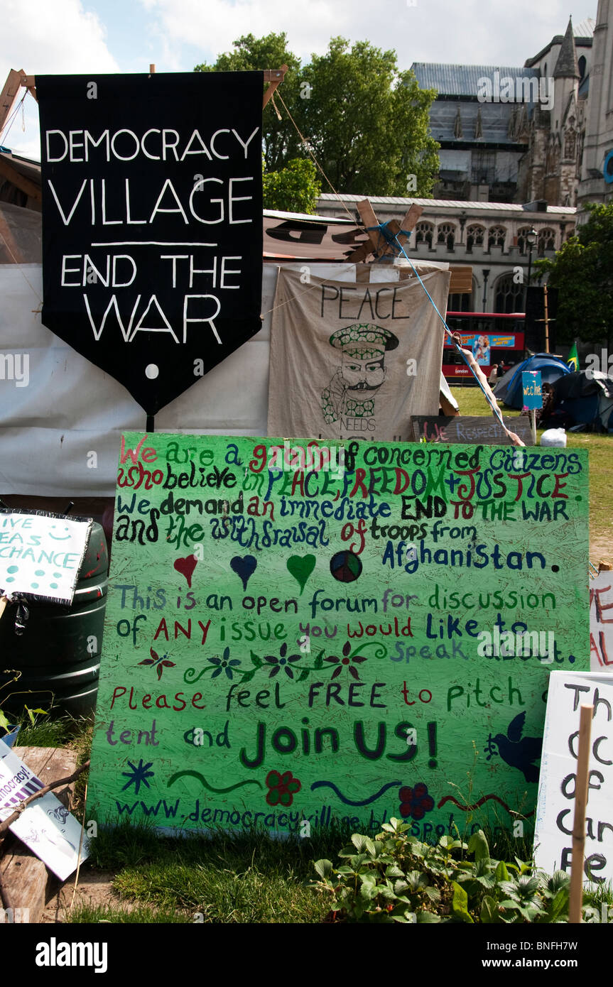 Democracy Village Parliament Square peace camp May1st - July 19th 2010 ...