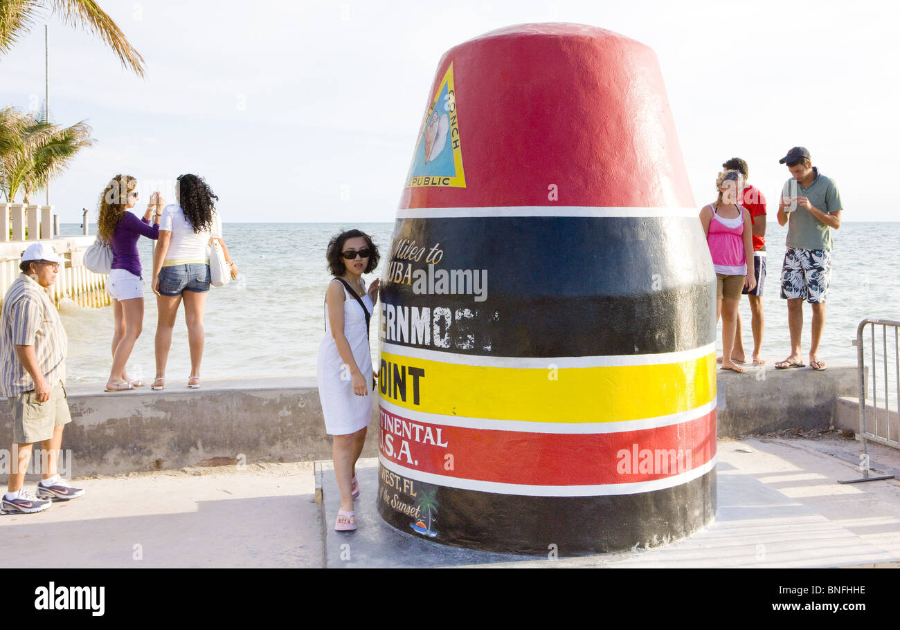 Southernmost Point marker, Key West, Florida, USA Stock Photo - Alamy