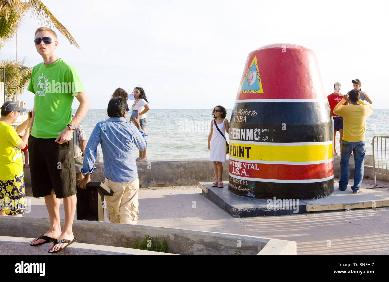Southernmost Point marker, Key West, Florida, USA Stock Photo - Alamy
