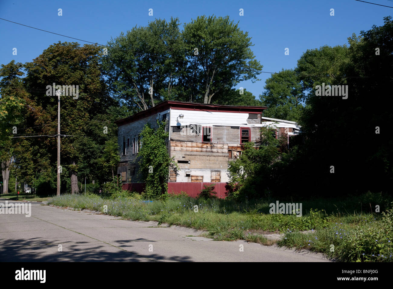 Abandoned building Saginaw Michigan USA Stock Photo - Alamy