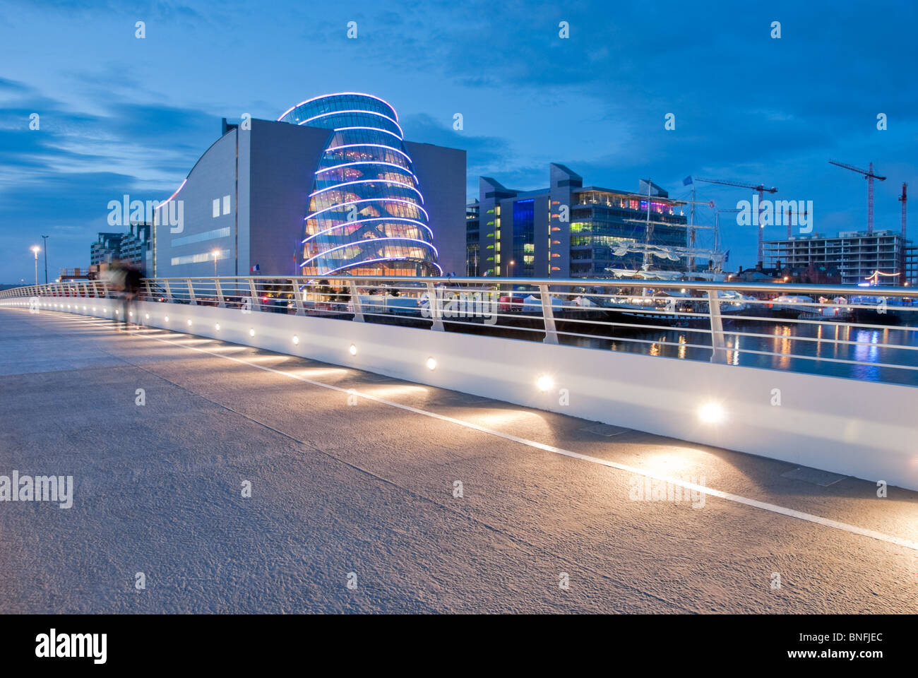 Night time scenes of the Convention Center in Dublin, Ireland Stock ...