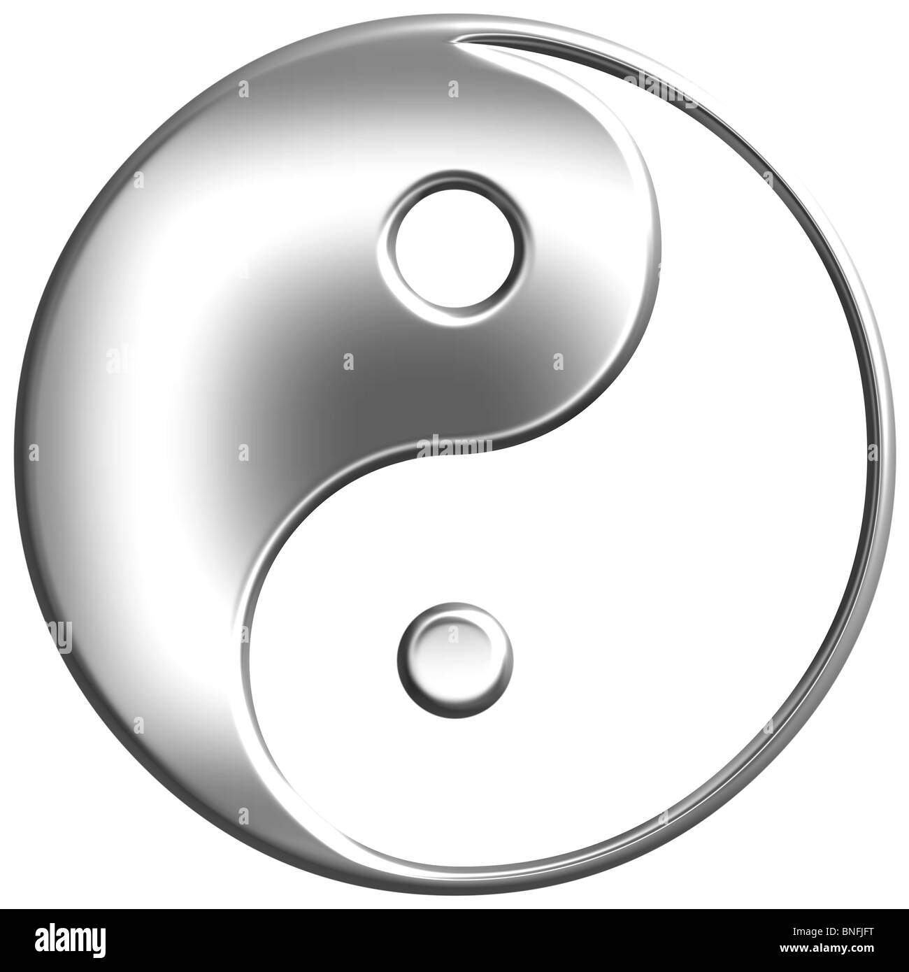 3d silver Tao symbol Stock Photo - Alamy