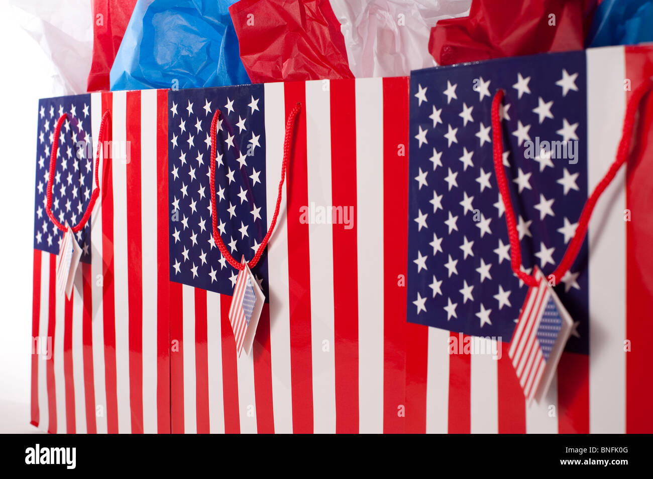 American flag gift bags hi-res stock photography and images - Alamy