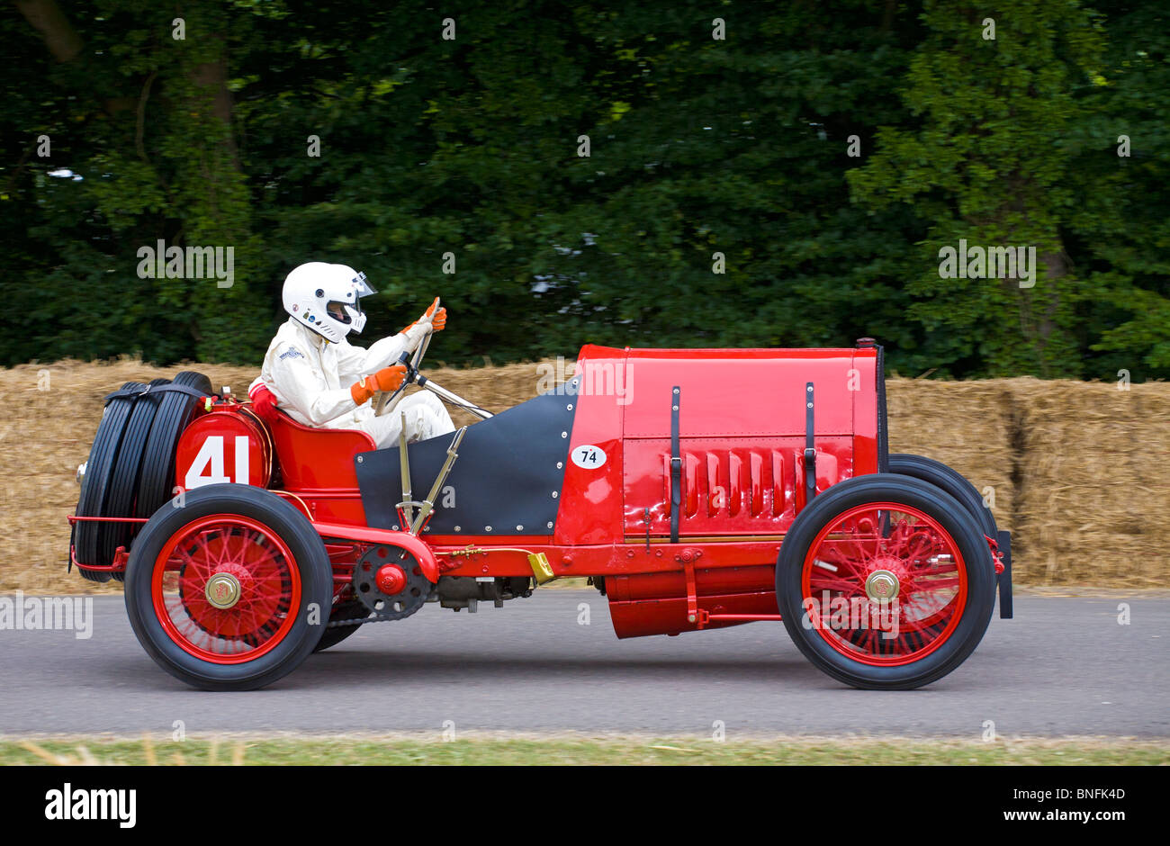 1911 Fiat S74 GP with driver George Wingard at the 2010 at Goodwood ...