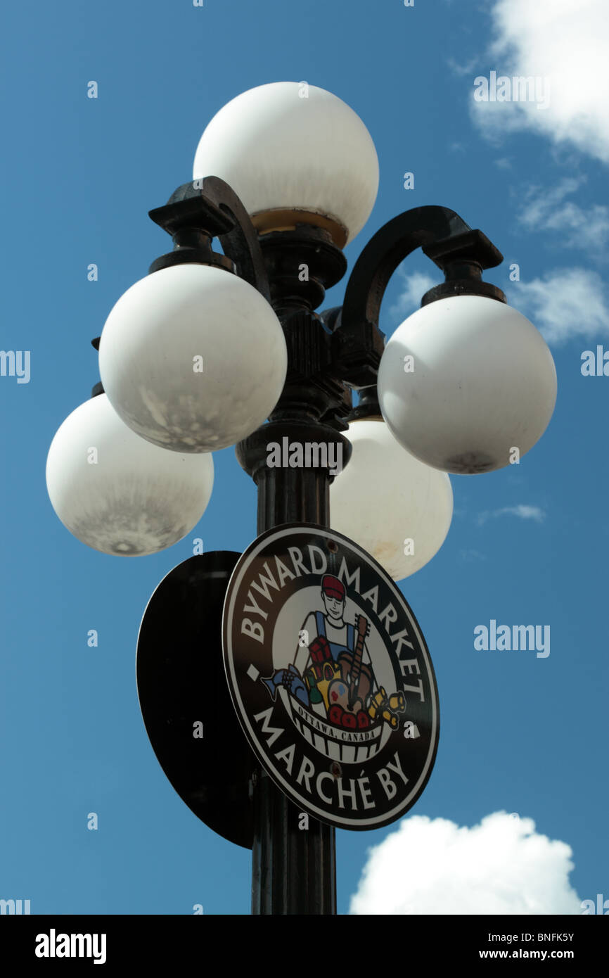 Byward Market Sign On A Lamp Standard Ottawa, Canada, Editorial Use ...