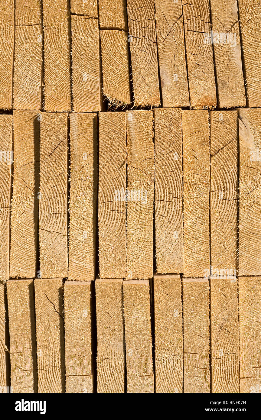 Pre-cut softwood timber planks and studs for new domestic housing ...