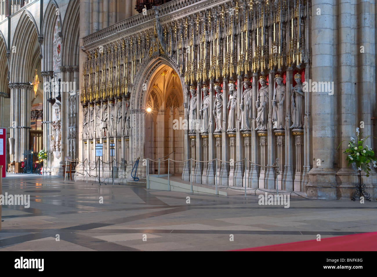The choir screen in York Minster, Yorkshire Stock Photo - Alamy