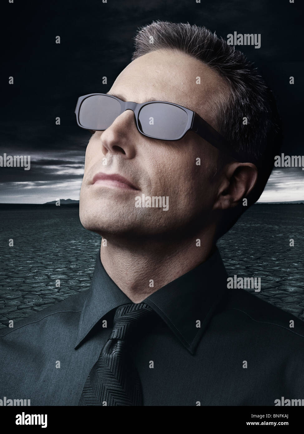 Man Looking Into the Future Stock Photo - Alamy