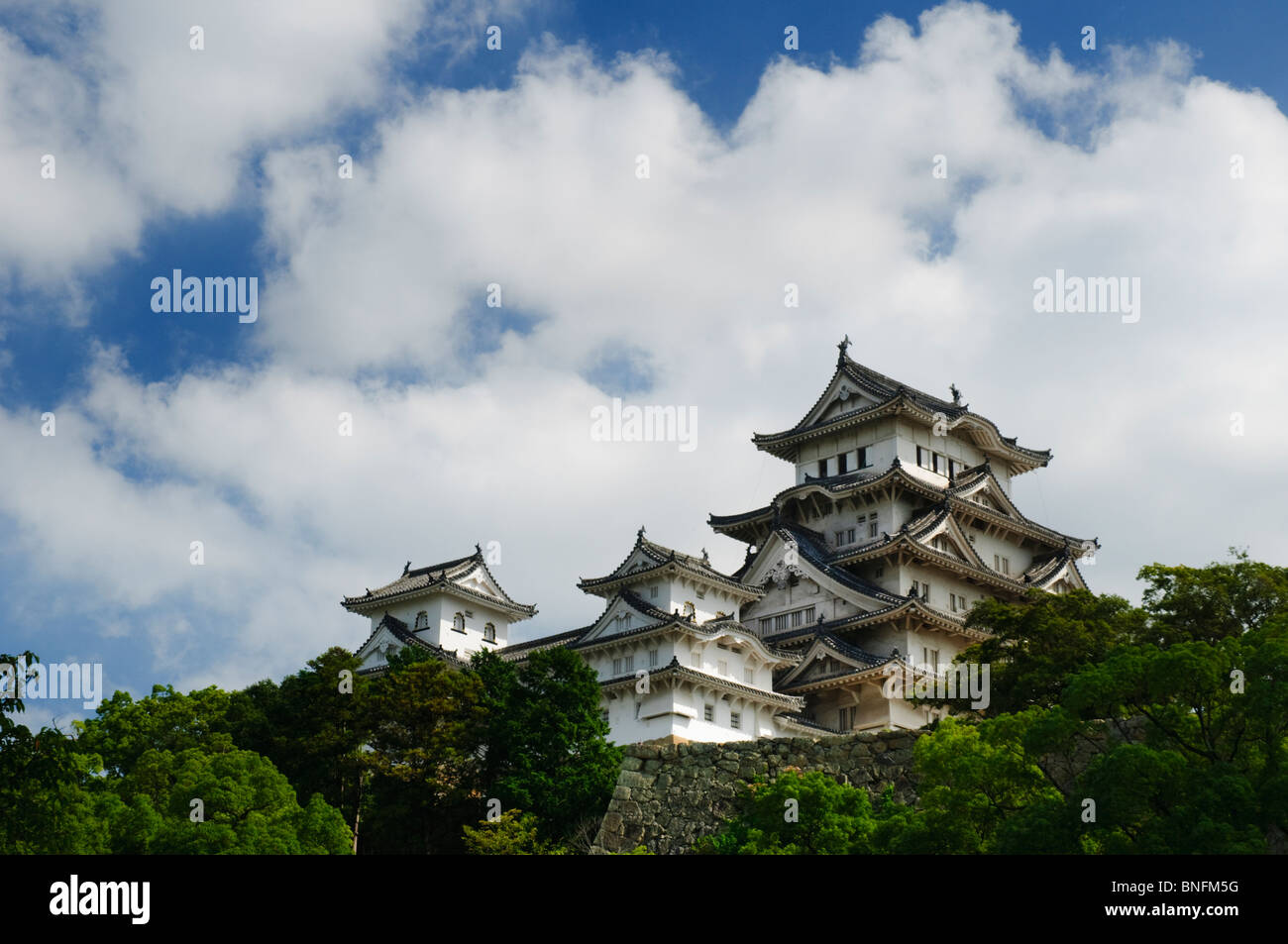 Main Tower or Tenshukaku, View from Sannomaru square, Himeji Castle ...