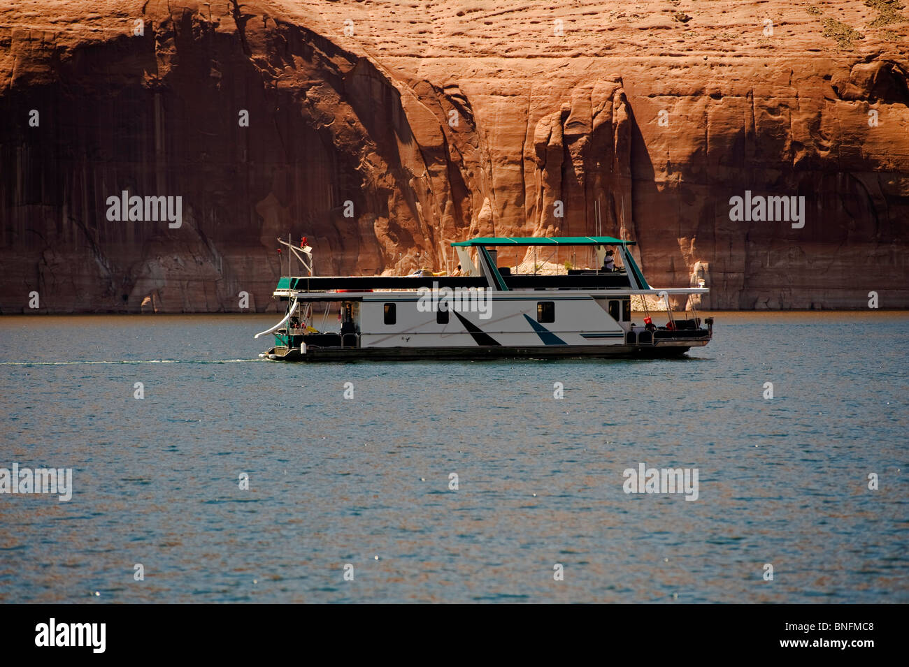Houseboat on Lake Powell, Arizona Stock Photo - Alamy