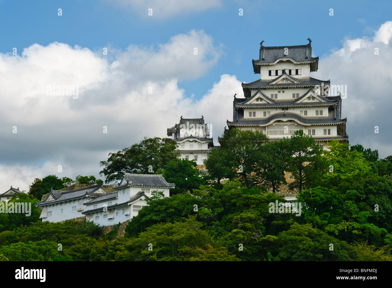 Main Tower or Tenshukaku, View from Sannomaru square, Himeji Castle ...