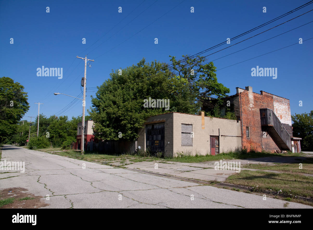 Abandoned buildings Saginaw Michigan USA Stock Photo - Alamy