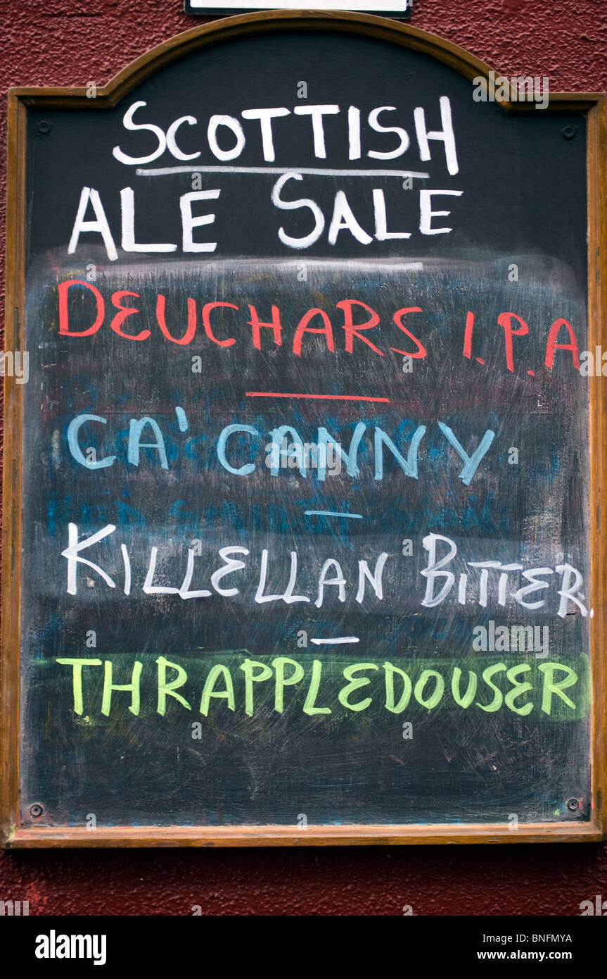 Scottish Ale Sign, Edinburgh Stock Photo - Alamy