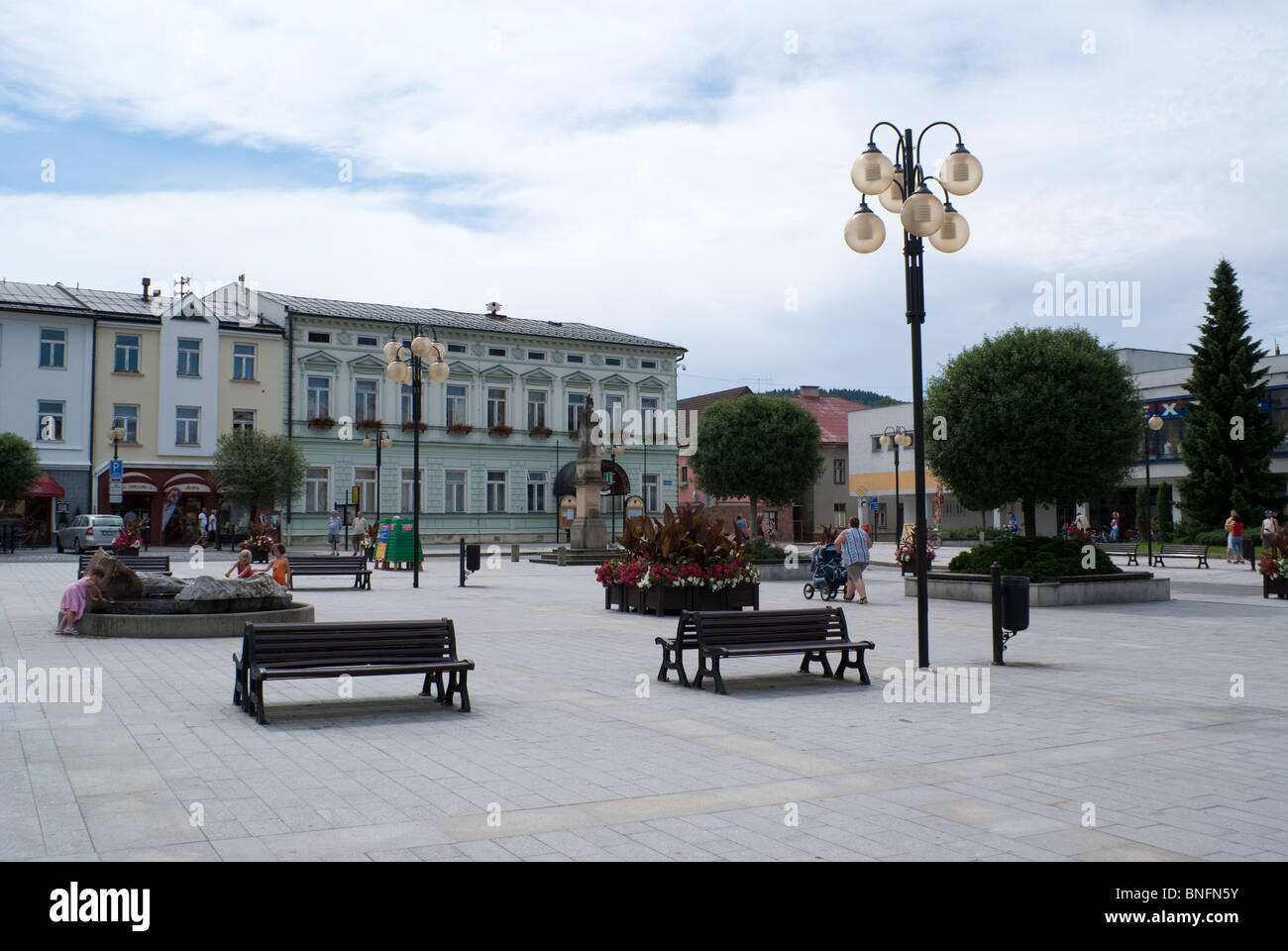 Town Square, Roznov, Czech Republic Stock Photo - Alamy