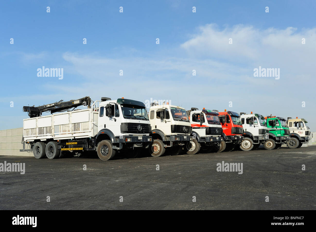 Fleet of trucks Stock Photo - Alamy