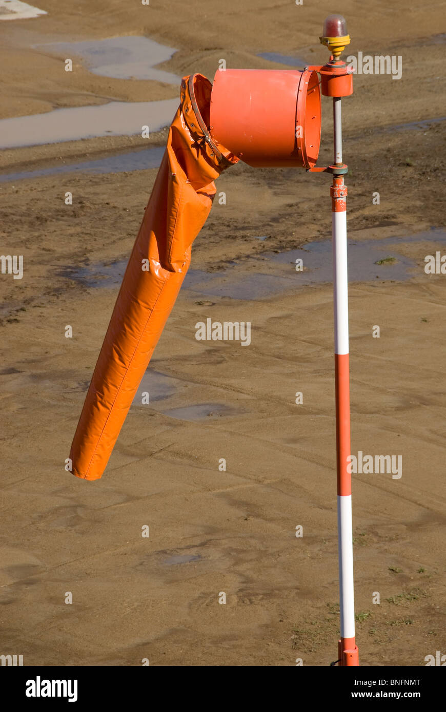 Windsock at Wellington Airport, North island, New Zealand Stock Photo ...