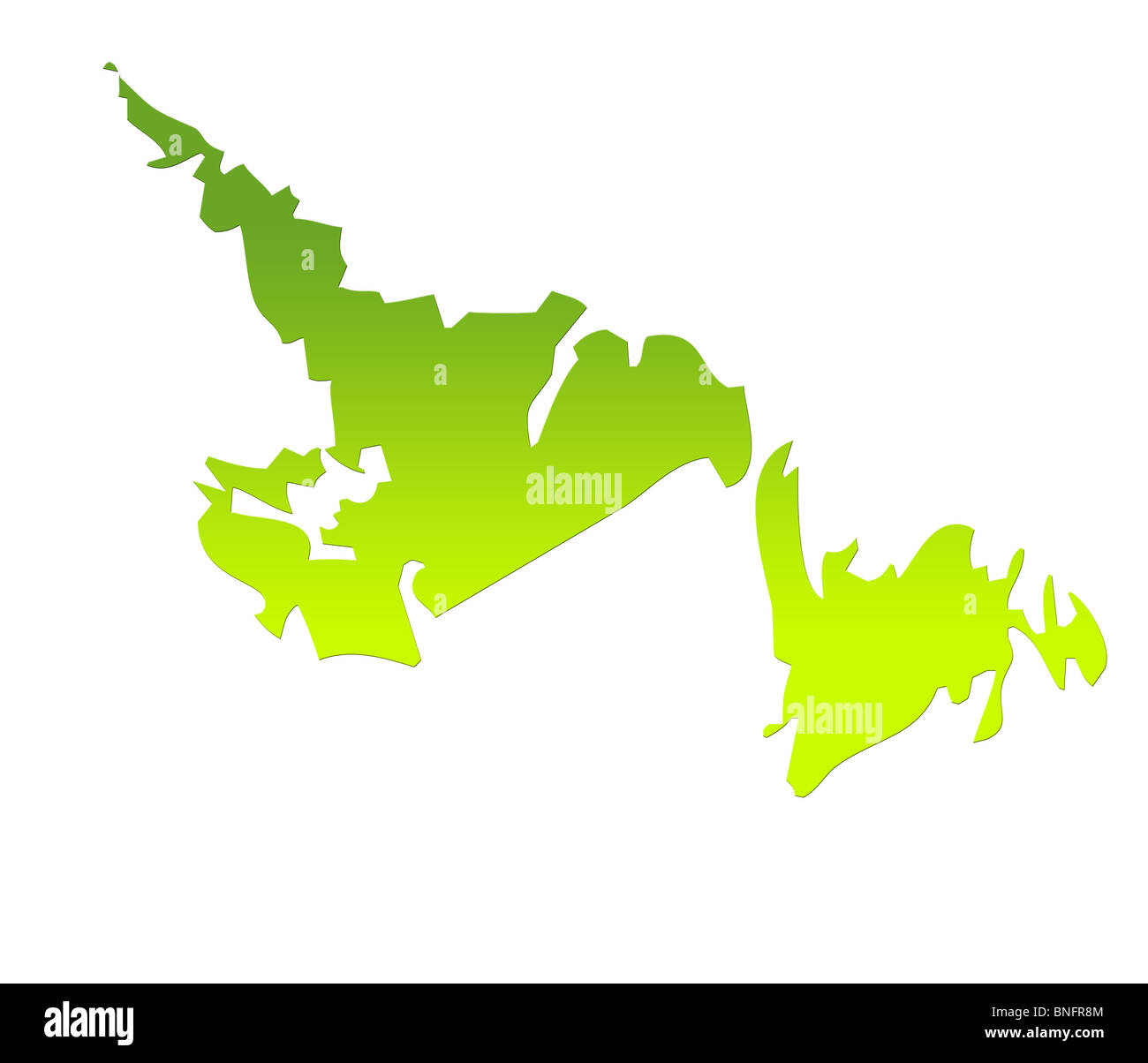Newfoundland map hi-res stock photography and images - Alamy
