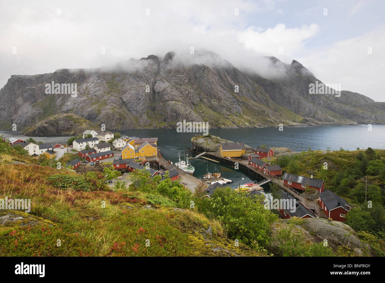 Fishing village on the Lofoten Islands, Norway Stock Photo - Alamy
