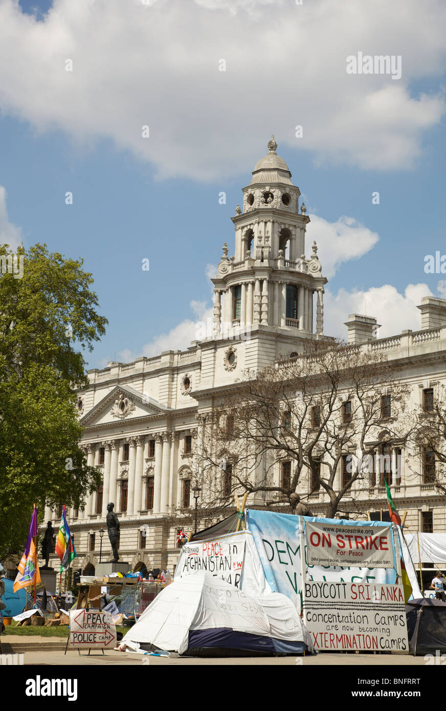 Democracy Village, Peace Camp, Parliament Square, London Stock Photo ...