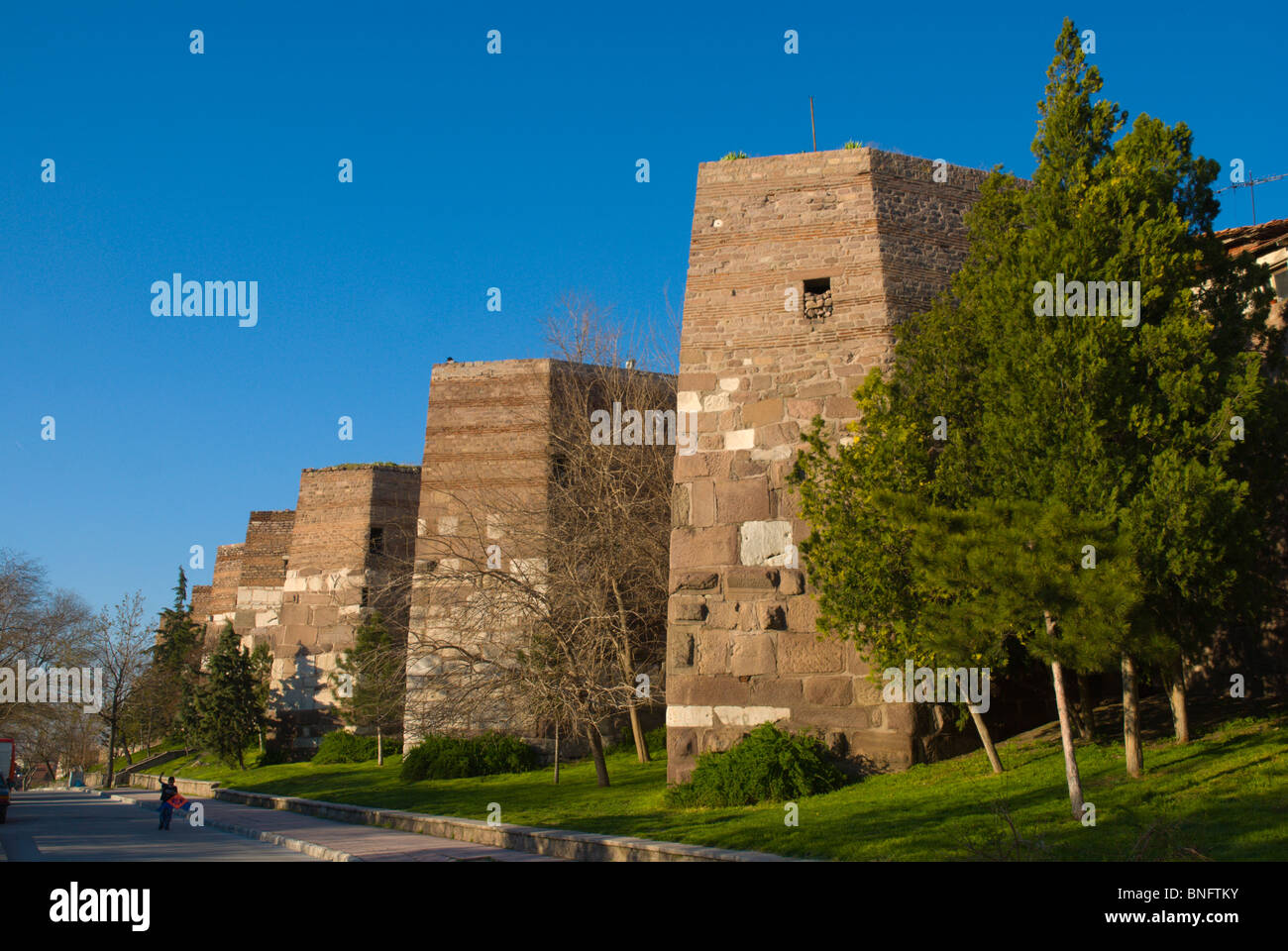Defensive walls of Hisar the fortress Ulus district Ankara central ...
