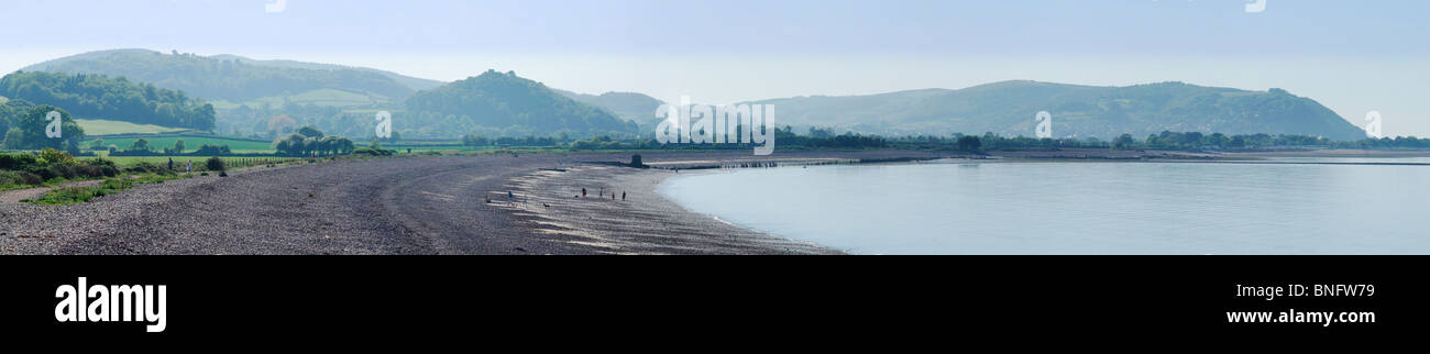 blue anchor bay holiday resort somerset coast uk Stock Photo - Alamy