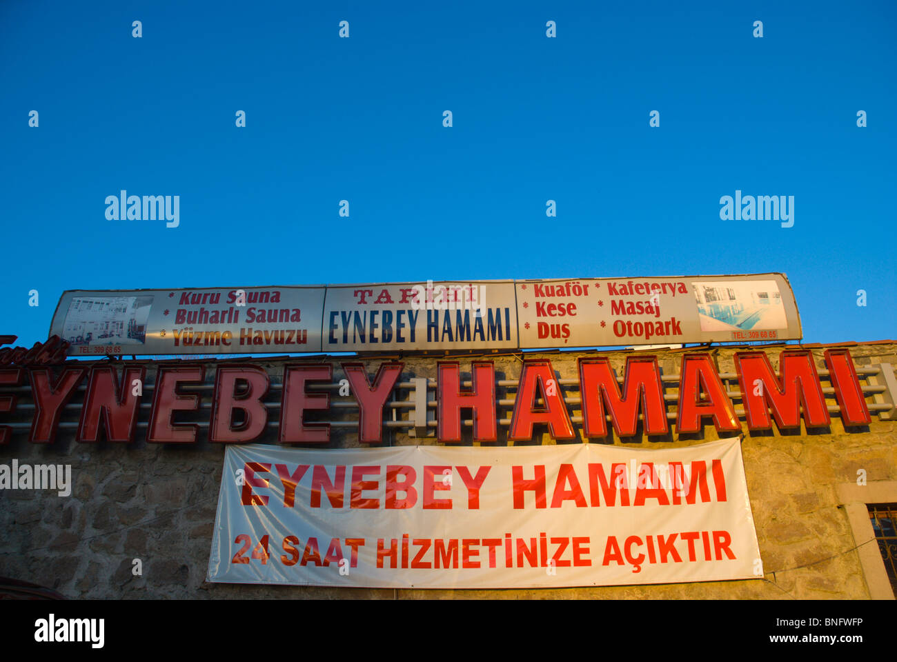 Hamam Turkish bath sign Ulus district Ankara central AnatoliaTurkey ...