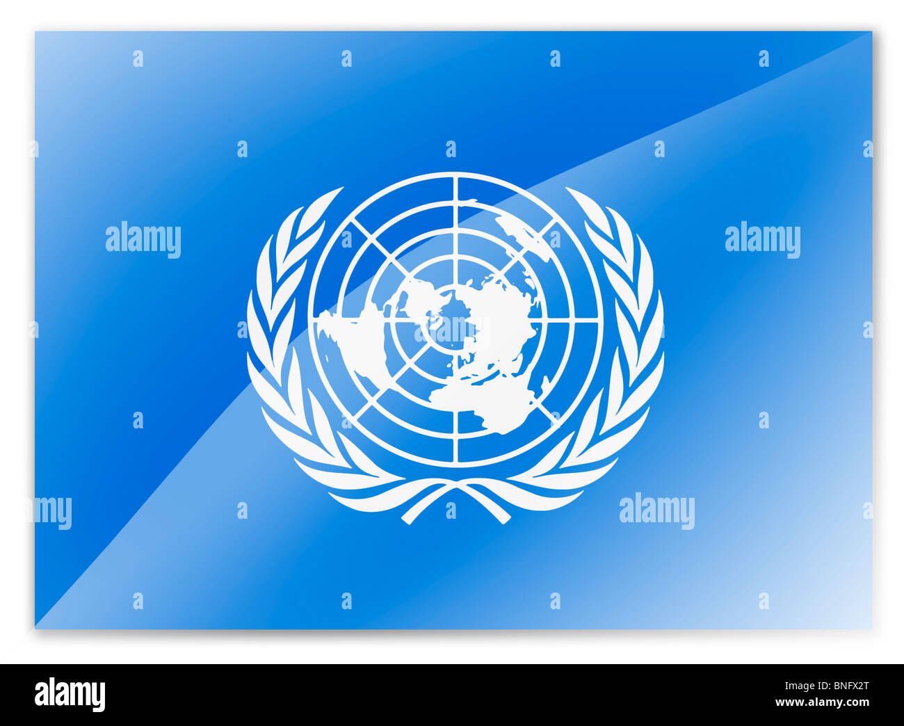 Flag of UN United Nations Stock Photo - Alamy