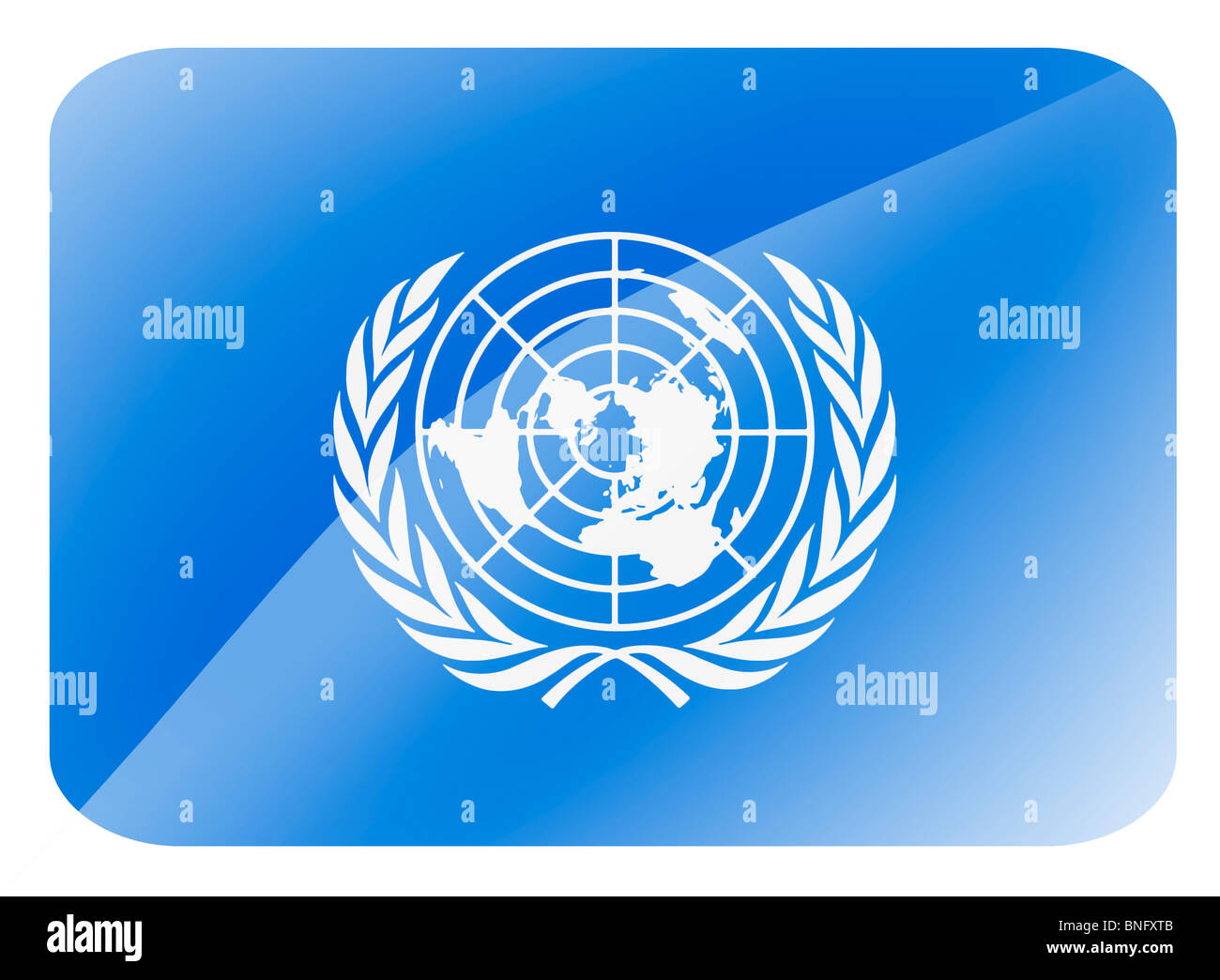 Flag of UN United Nations Stock Photo - Alamy