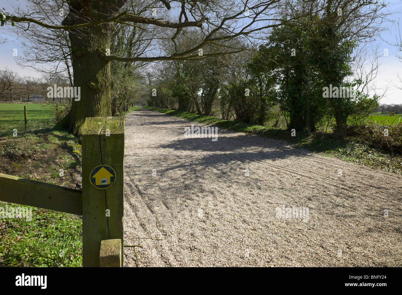 A gate on a footpath Stock Photo - Alamy