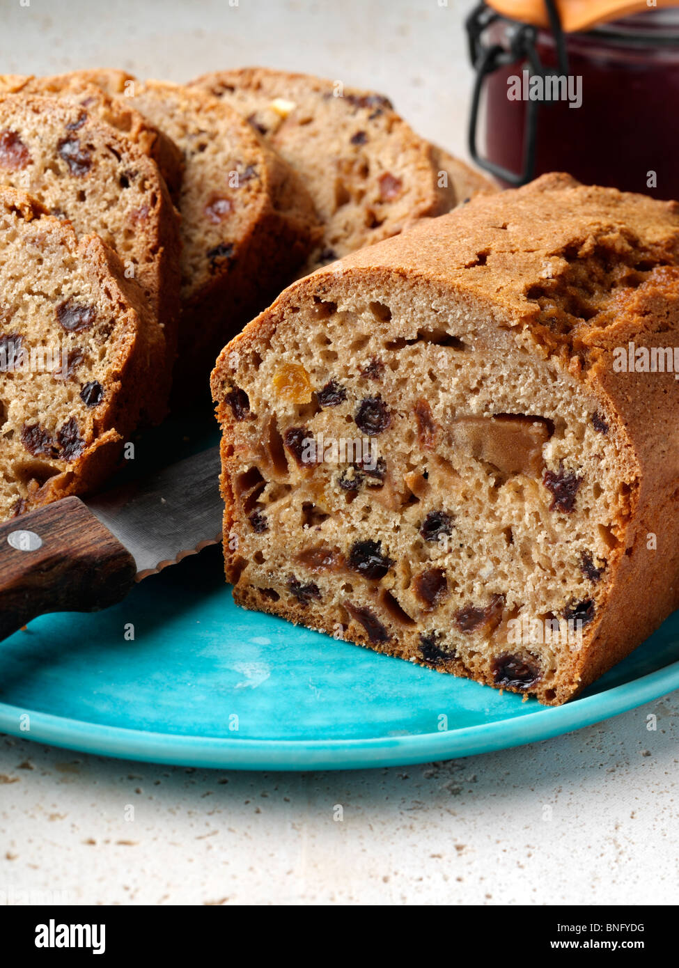 Slices of fruit loaf traditional cakes Stock Photo - Alamy
