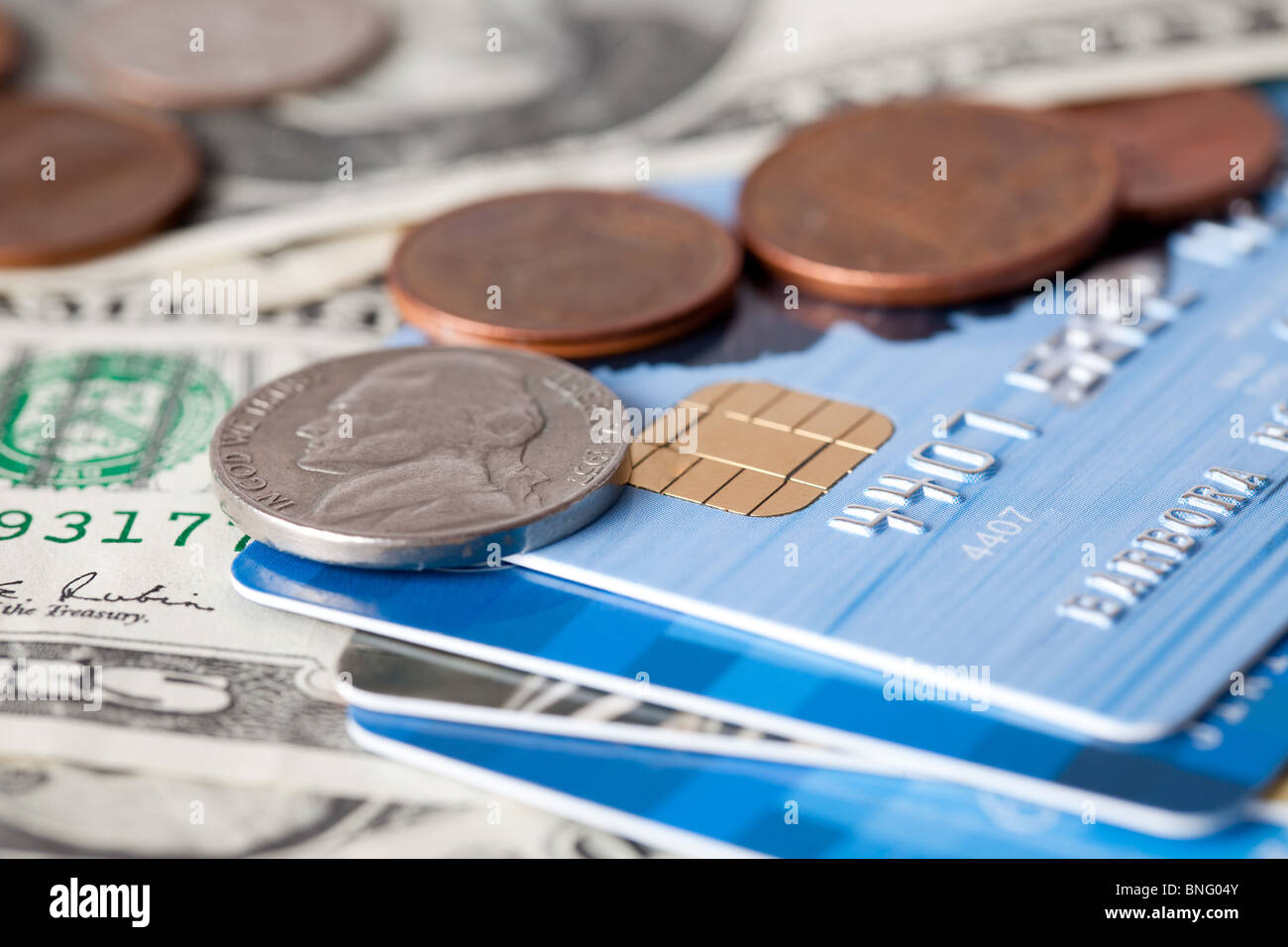 photo shot of credit card and money Stock Photo - Alamy