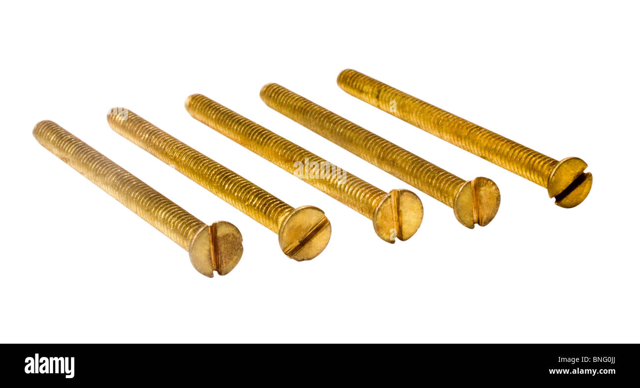 Slotted screws Cut Out Stock Images & Pictures - Alamy
