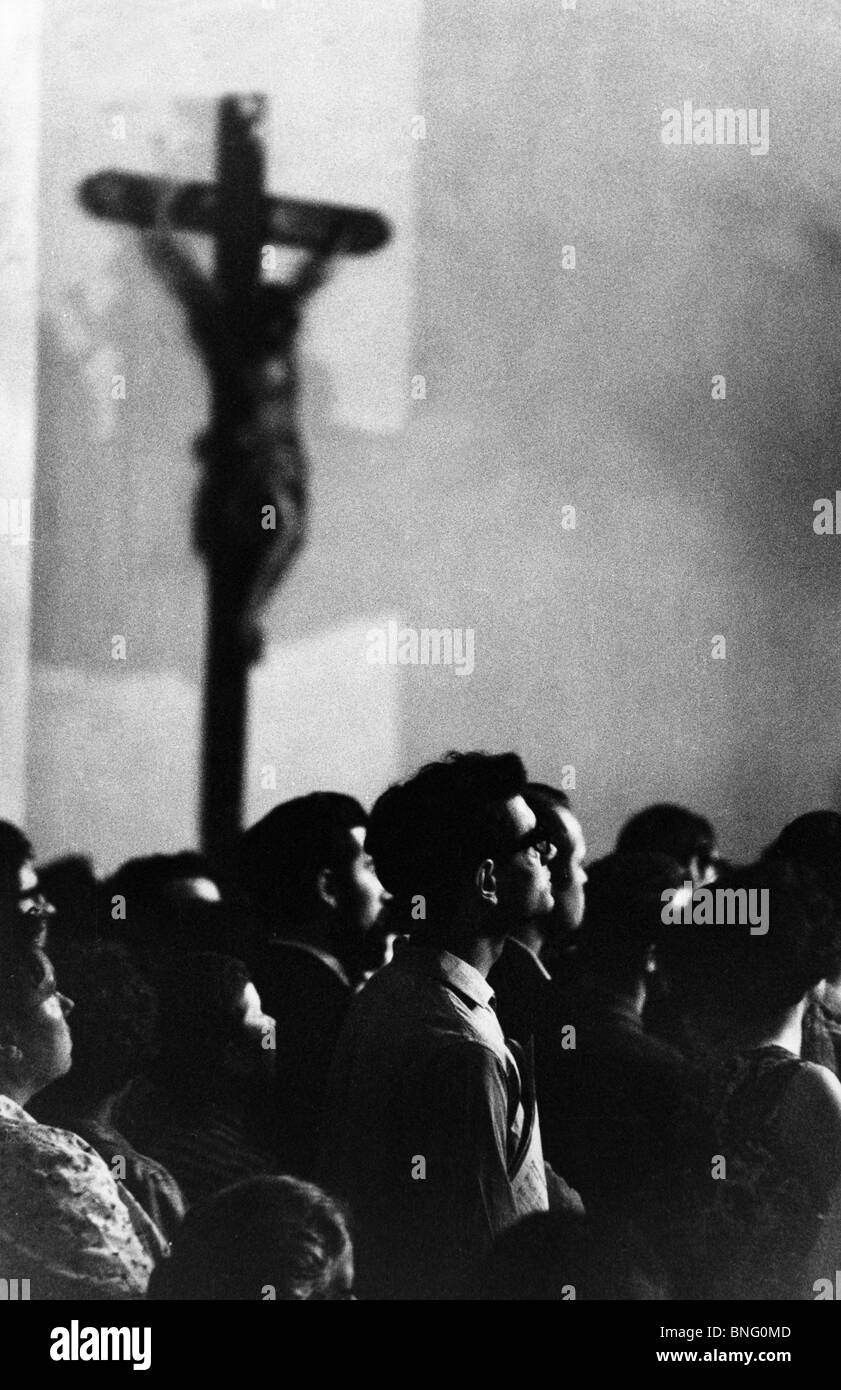 Praying for the people Black and White Stock Photos & Images - Alamy