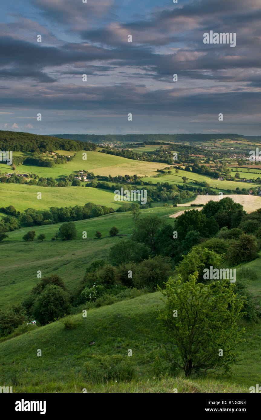Rolling hills, Gloucestershire, Cotswolds, UK Stock Photo - Alamy