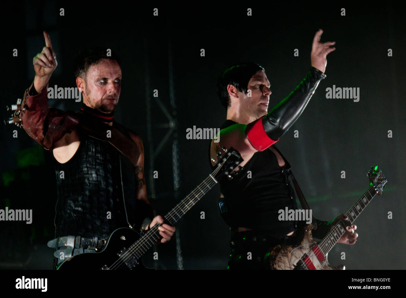Richard Kruspe and Paul Landers, Rammstein guitarists Stock Photo - Alamy