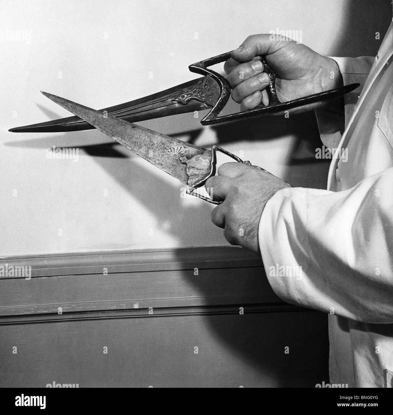 Indian thrusting dagger Black and White Stock Photos & Images - Alamy