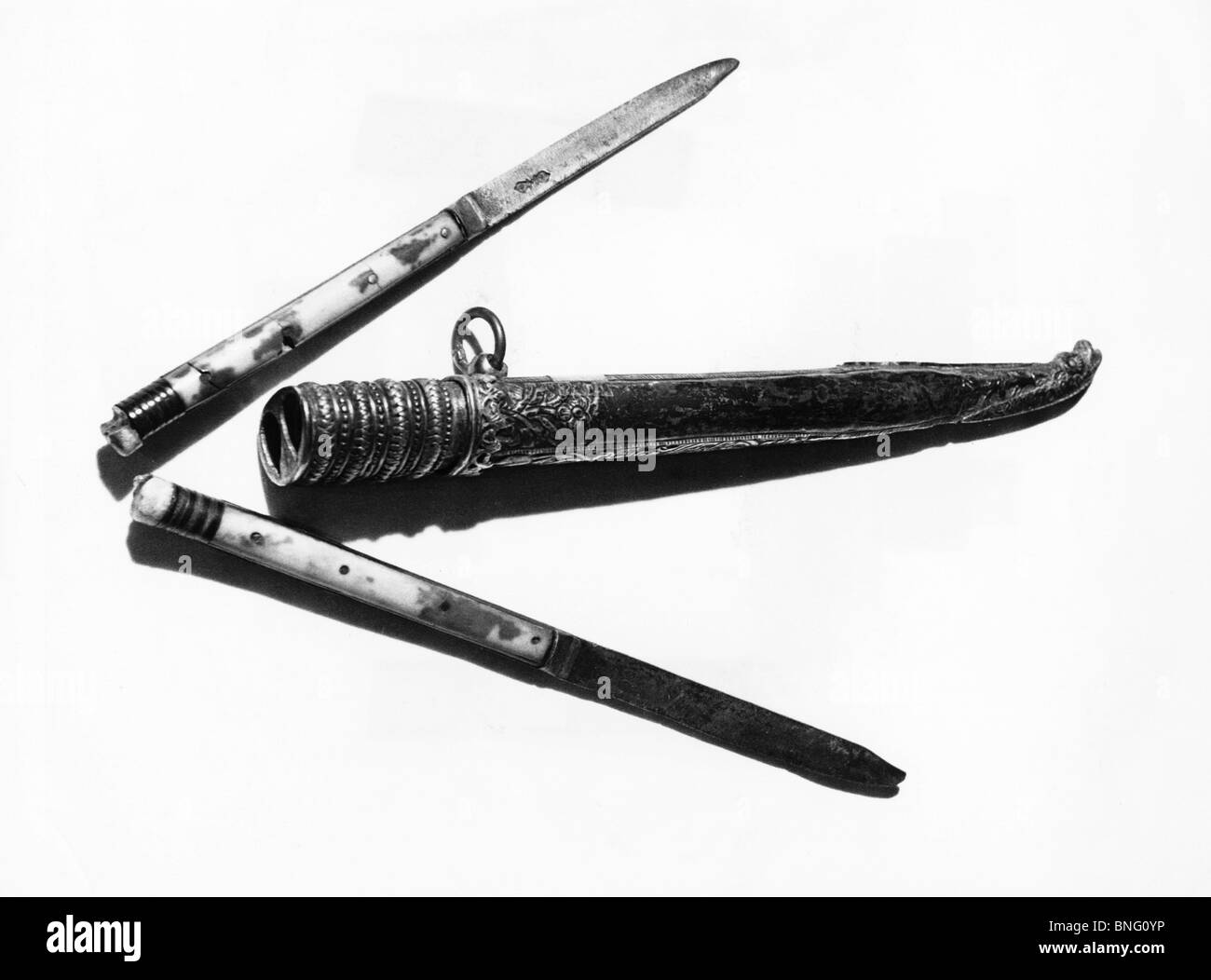 High angle view of turkish knives hi-res stock photography and images ...