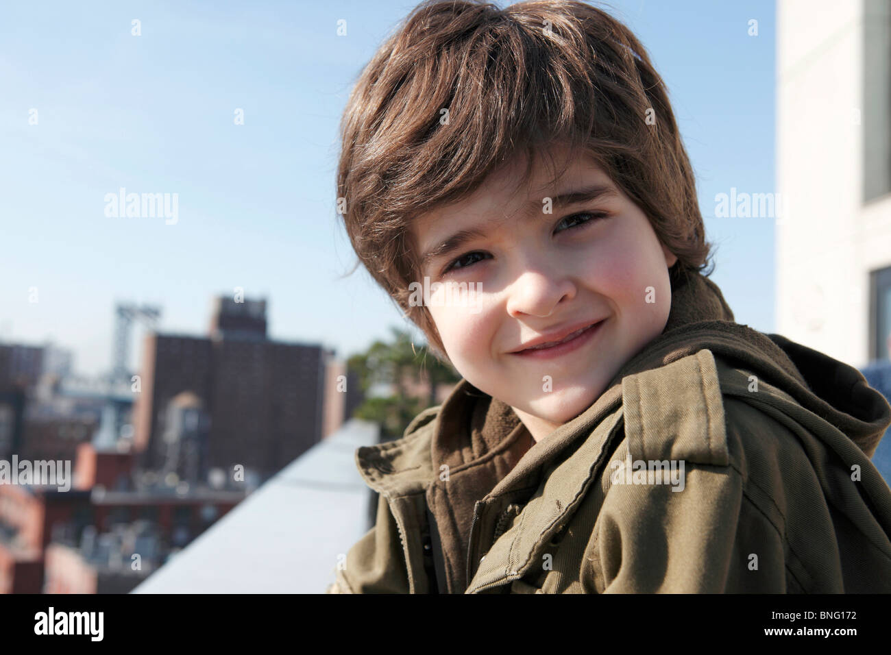 Portrait of a boy smiling Stock Photo - Alamy