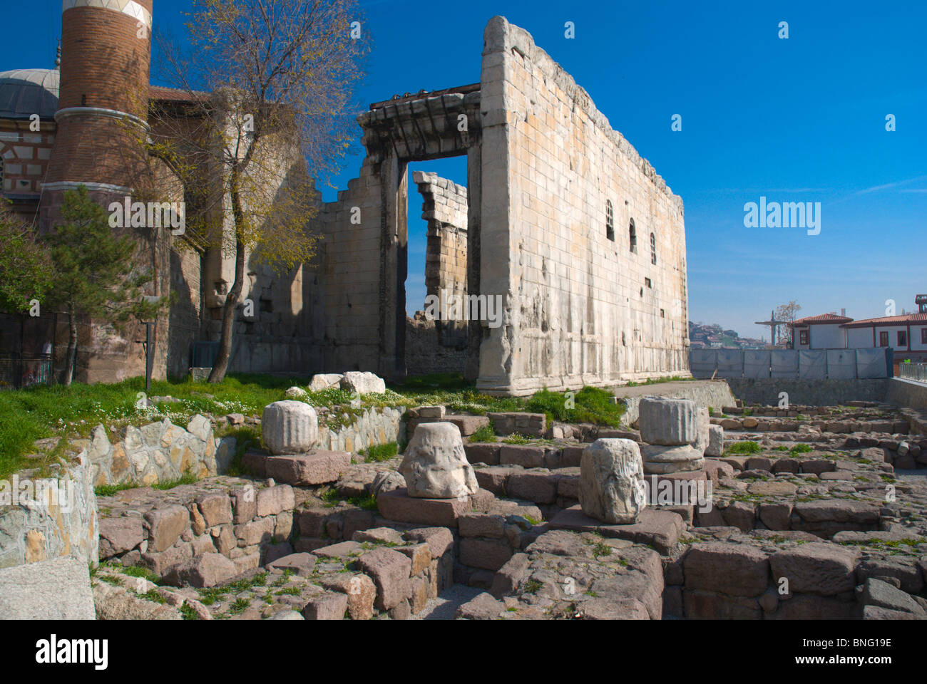 Temple of Augustus and Rome ruins, Ulus district, Ankara, central ...
