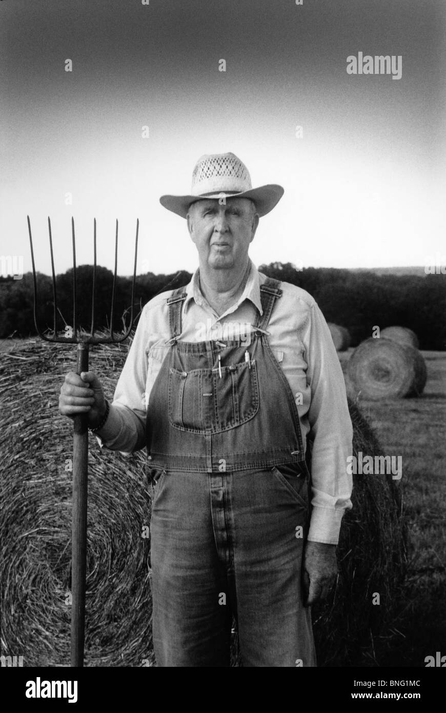 Farming Pitchfork In Hay