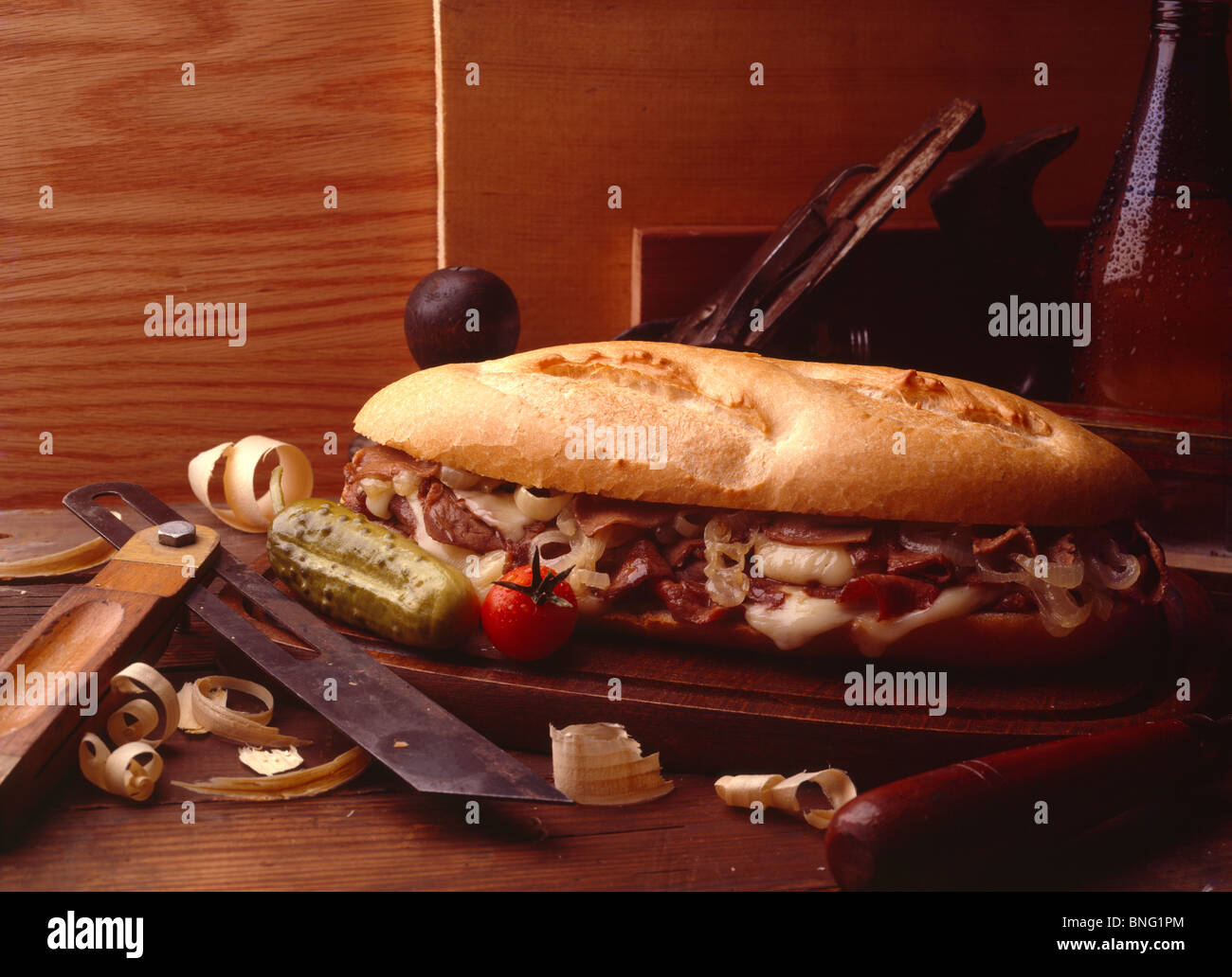 Close-up of a submarine sandwich Stock Photo - Alamy