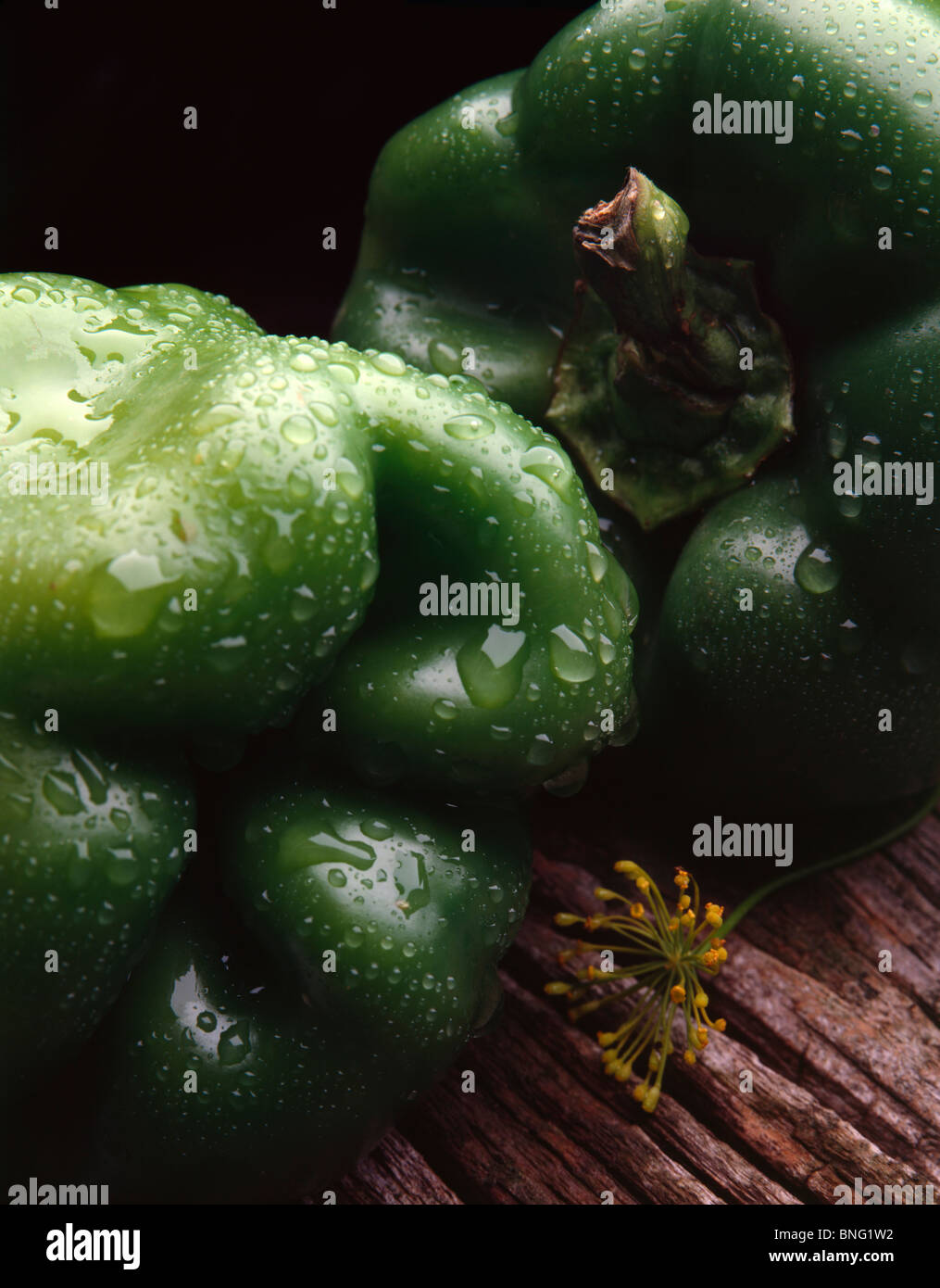 Close-up of green bell peppers Stock Photo - Alamy