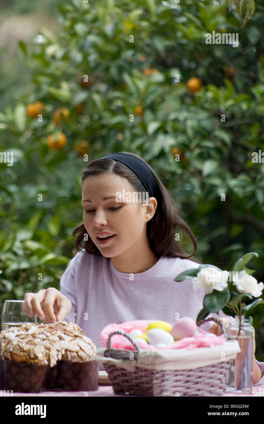 portrait of young woman,easter Stock Photo - Alamy