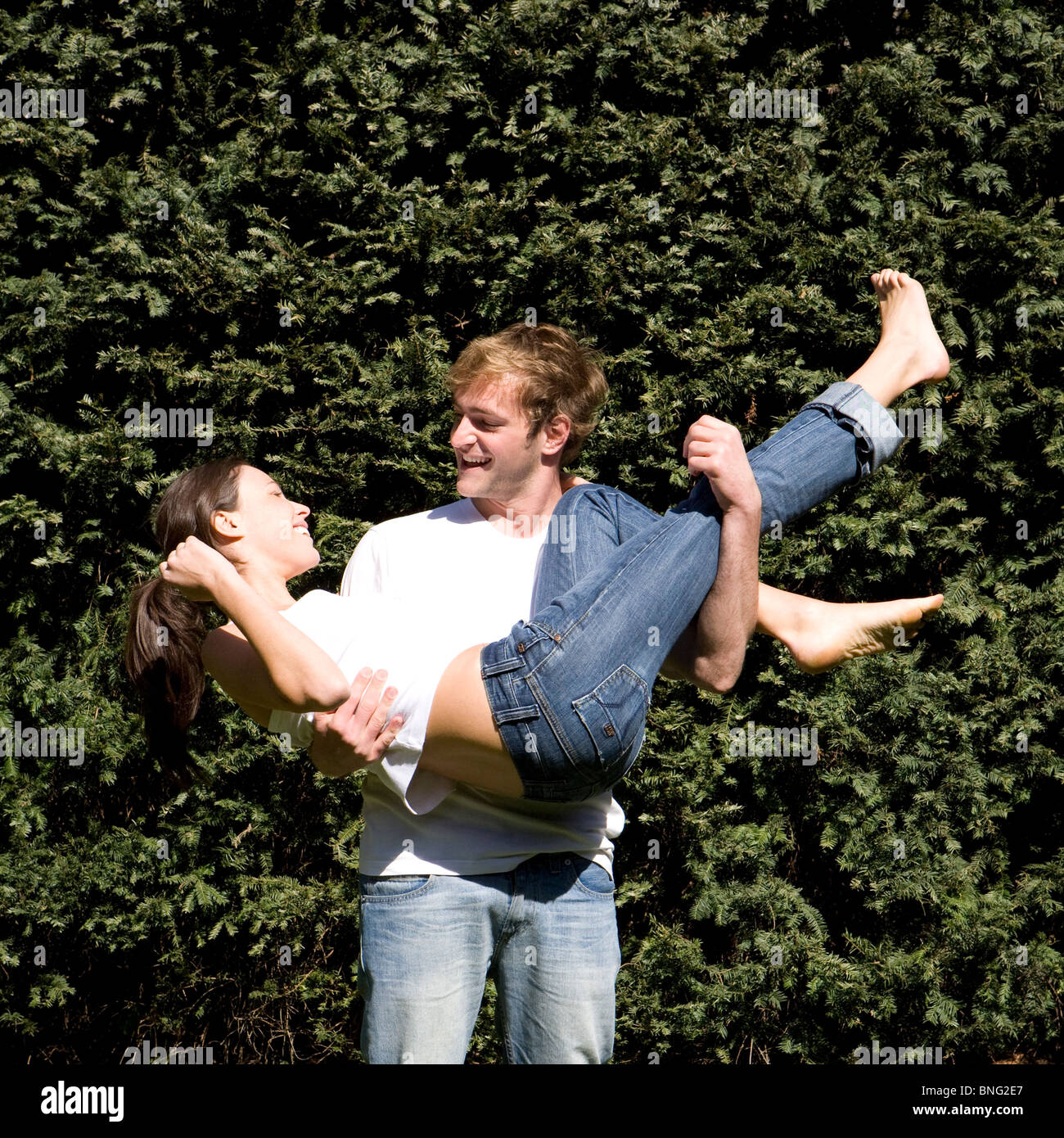 couple in the garden Stock Photo - Alamy