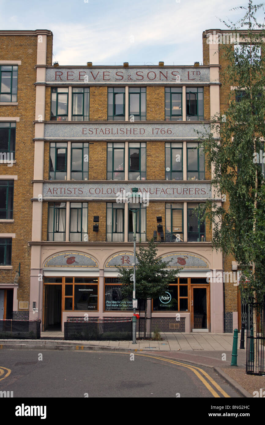 Former Reeves and Sons premises in Ashwin Street, London E8 Stock Photo ...