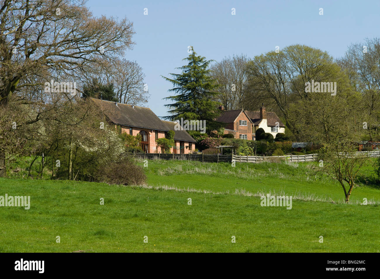 village with houses in countryside Stock Photo - Alamy