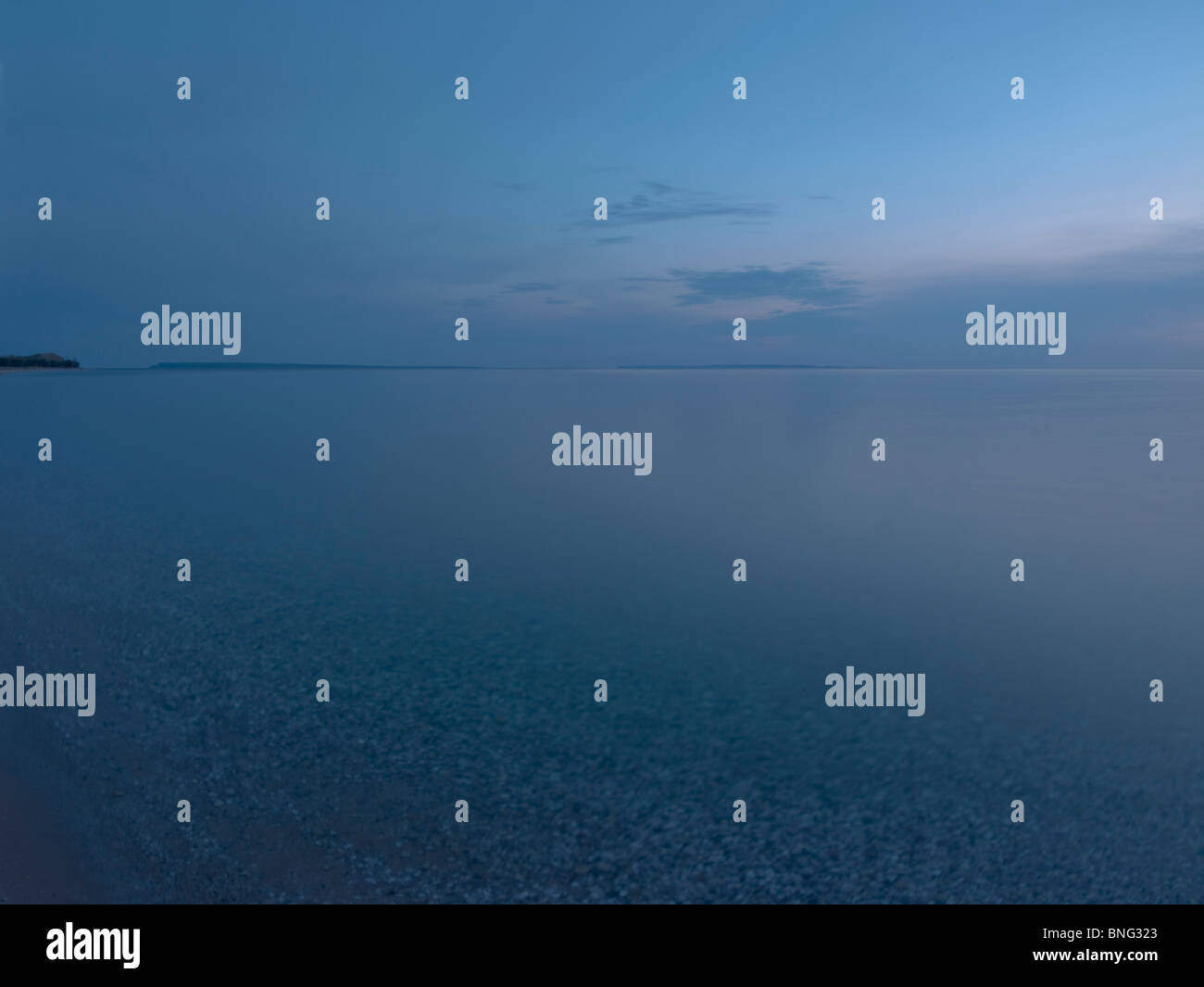 Panoramic view of a lake, Glen Haven Harbor, Glen Arbor, Leelanau ...