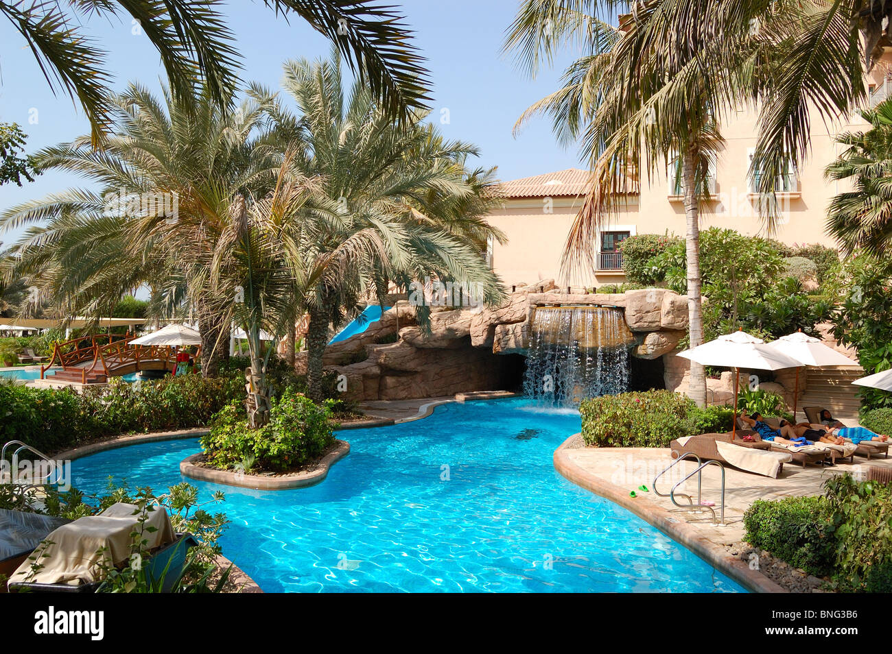 Swimming pool at the luxury hotel, Dubai, UAE Stock Photo - Alamy