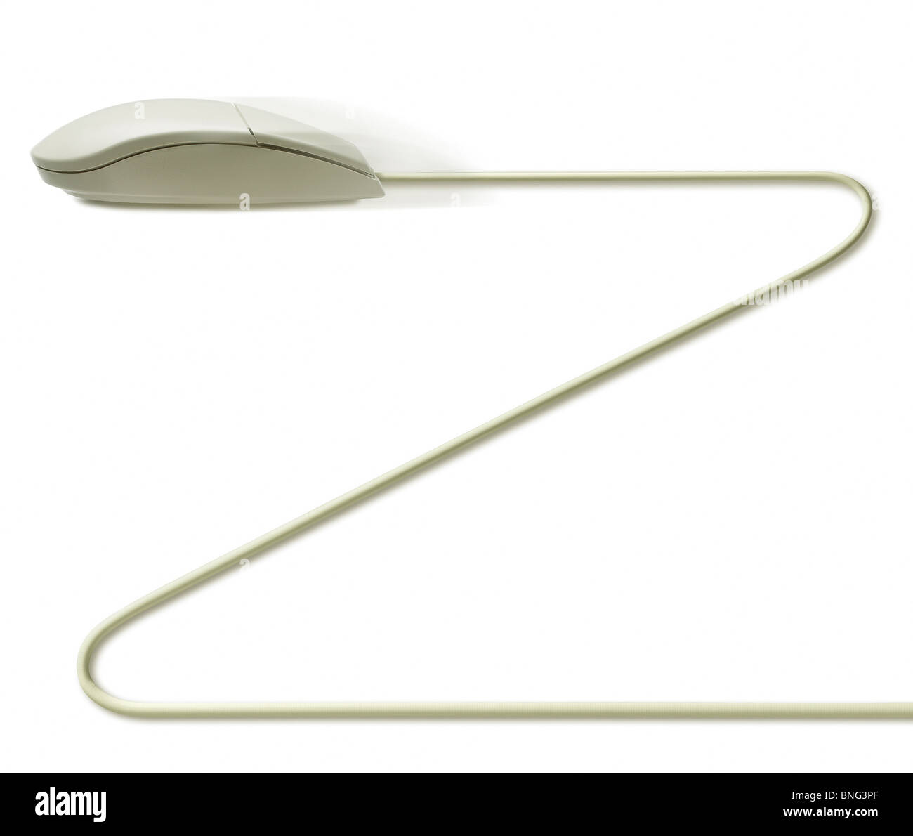 Computer mouse and cable Stock Photo - Alamy